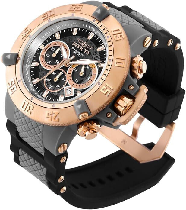 Invicta 50mm Subaqua Noma III Gray Anatomic Chronograph Rose Gold Bezel ...