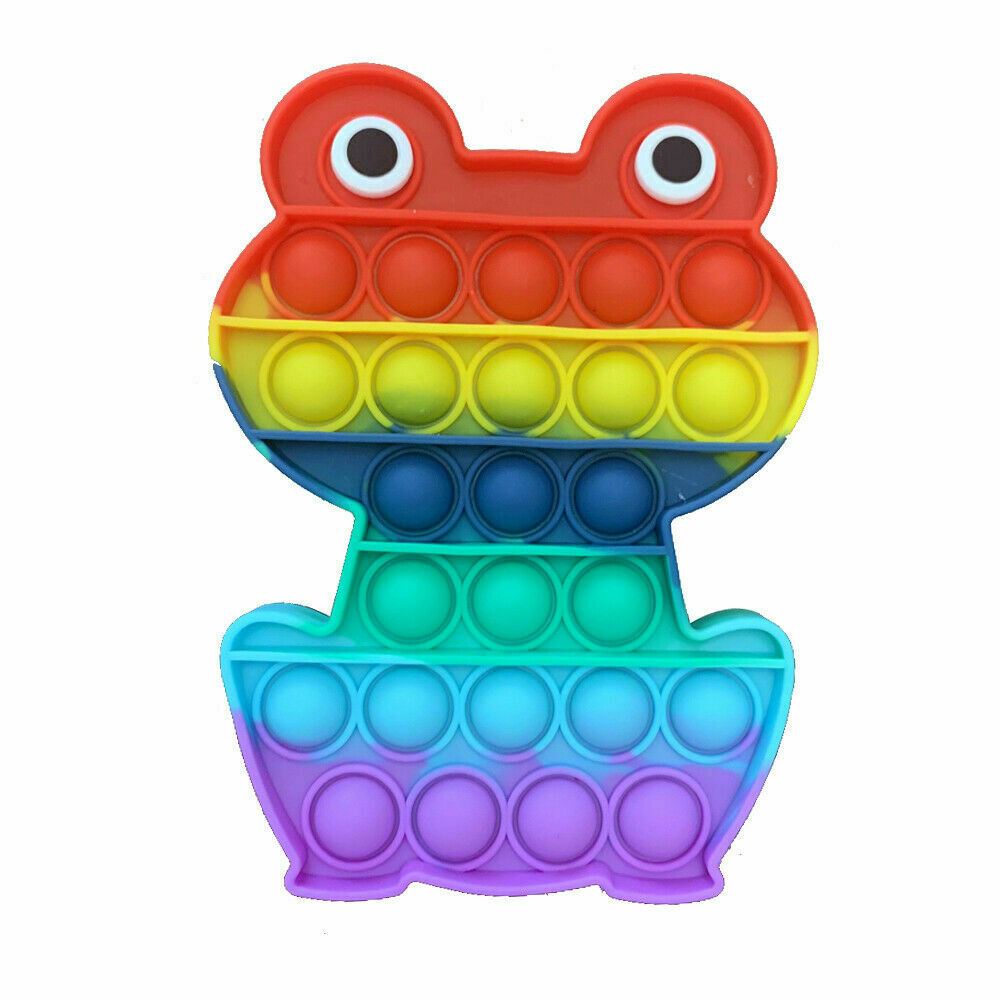 Fidget Toy Push Bubble Pop Sensory Stress Relief Kids Silicone Popit ...