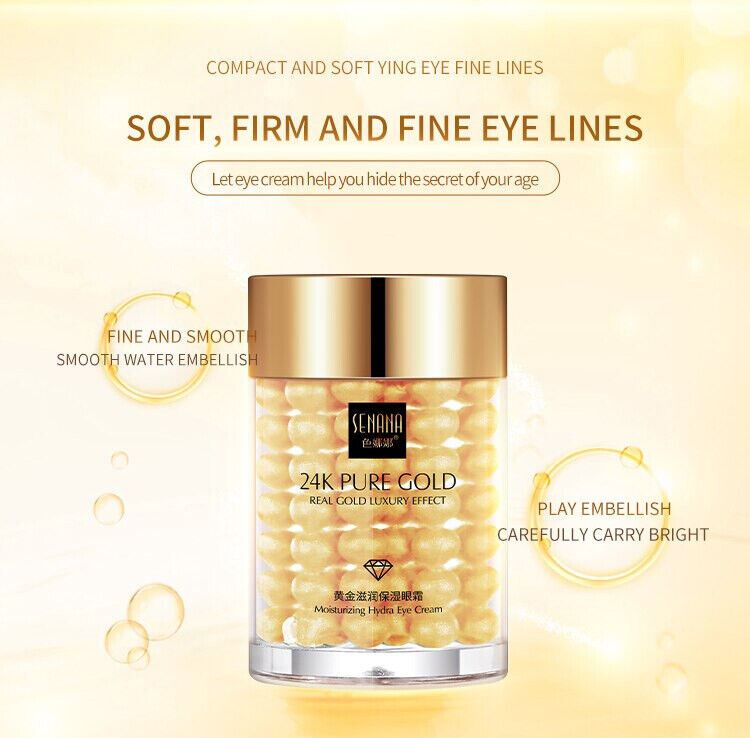 24K Gold Eye Cream Reduce Eye Bags , Puffiness Anti Wrinkle , Aging ...
