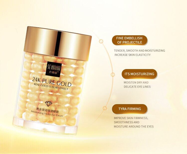 24K Gold Eye Cream Reduce Eye Bags , Puffiness Anti Wrinkle , Aging ...
