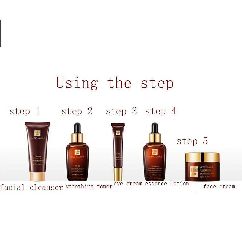 Fullerene Nicotinamide Skin Care Set Moisturizing Hydrating Cream ...